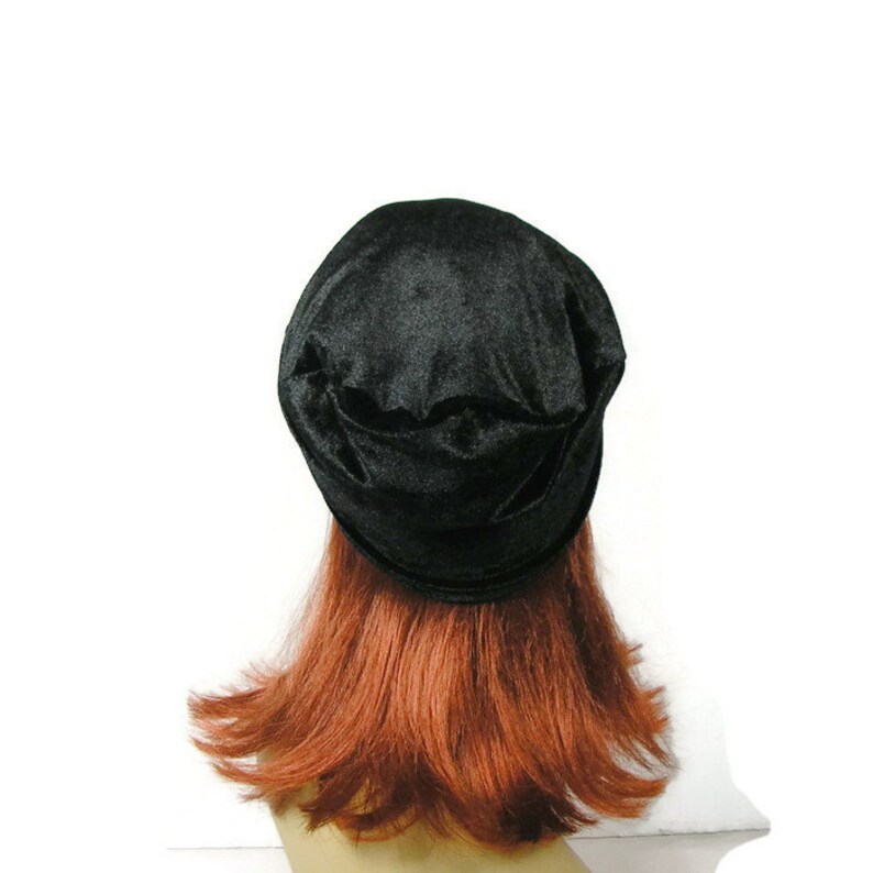 Black Velvet Dome Beanie Black Velvet Skullcap Velvet Skullie - Etsy