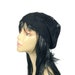 Grunge Black Beanie Goth Beanie Grunge Hat Lightweight Slouch Hat Goth ...