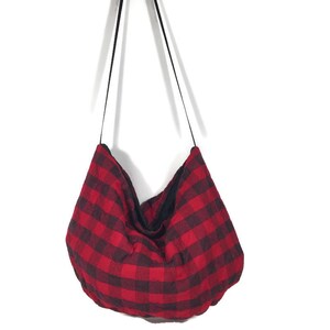 Red and Black Buffalo Check Quilted Hobo Bag Handbag Red and Black ...