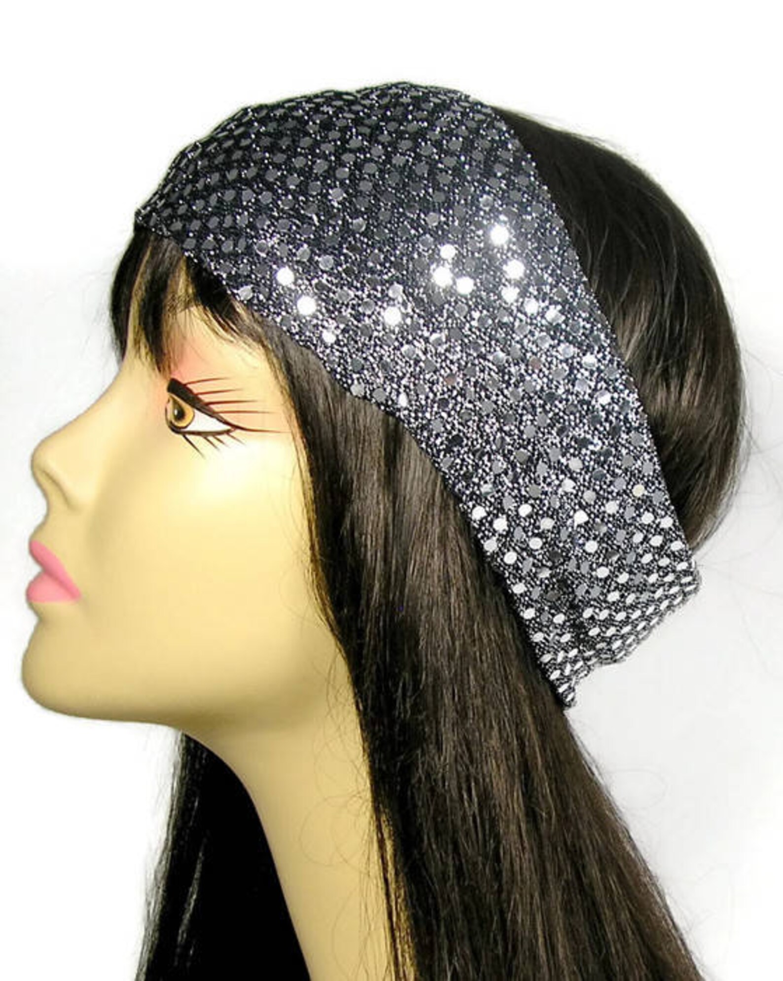 Silver Sequined Head Wrap Bling Head Wrap Sequined Head Wrap - Etsy