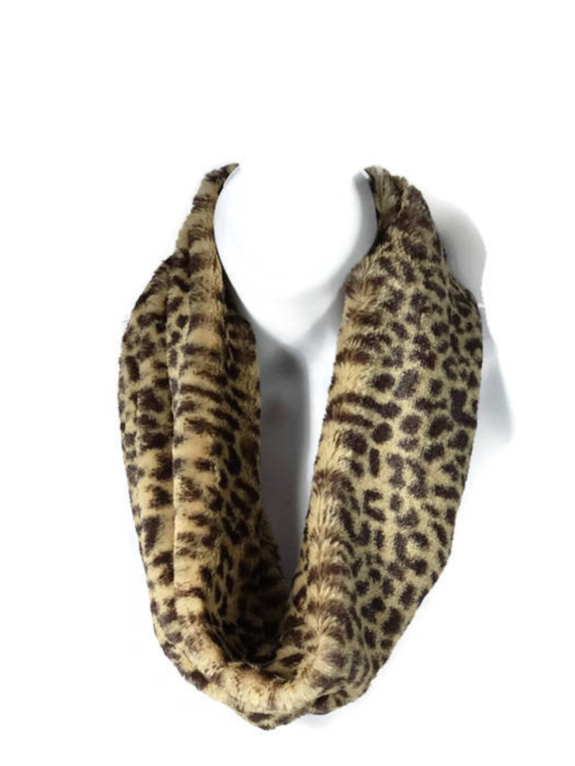 Leopard Faux Fur Cowl Chunky Faux Fur Cowl Fake Fur Leopard | Etsy