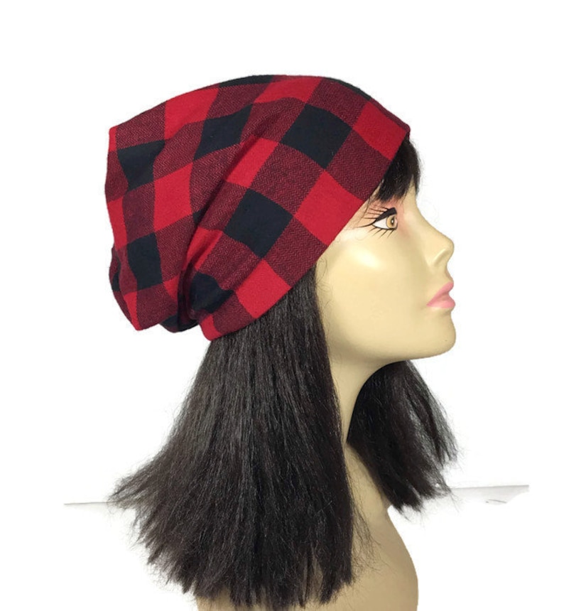Red and Black Buffalo Check Hat Buffalo Plaid Cotton Flannel - Etsy