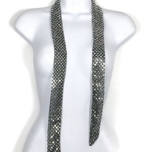 Silver Neck Scarves Silver Neck Scarf Silver Dot Skinny Scarf Silver ...
