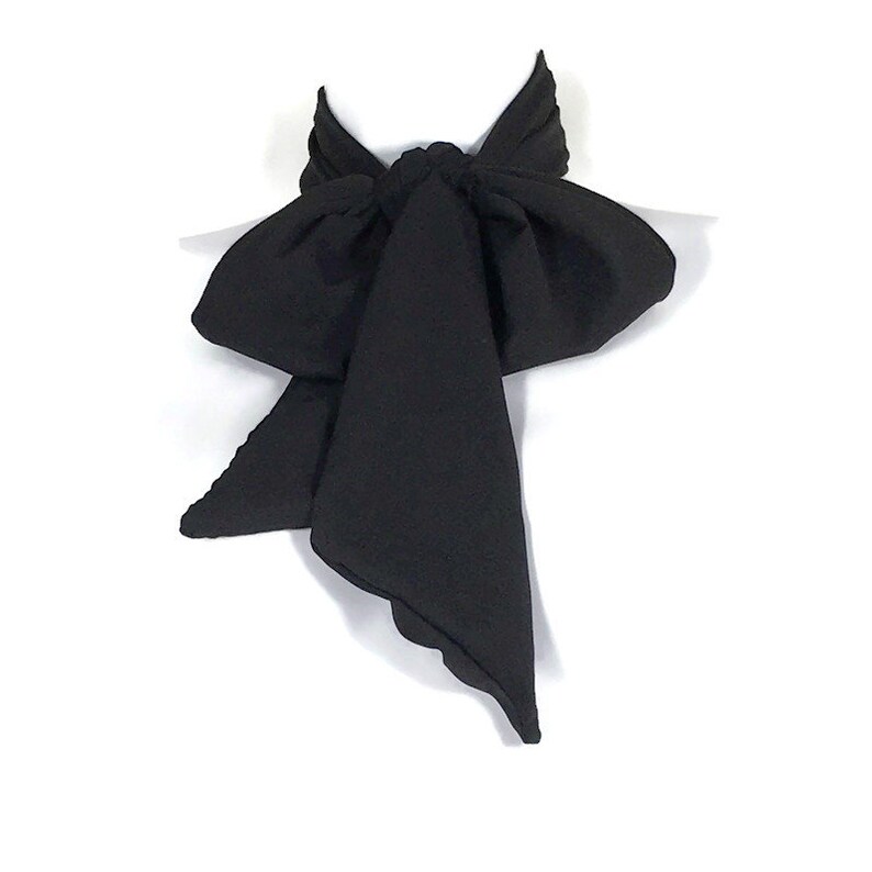 Black Big Bow Scarves Big Bow Scarf Black Spandex Scarves Black Sashes ...