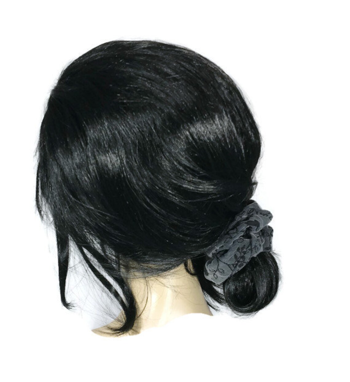 Black and Grey Lace Scrunchie Lace Scrunchie Gray Mesh | Etsy