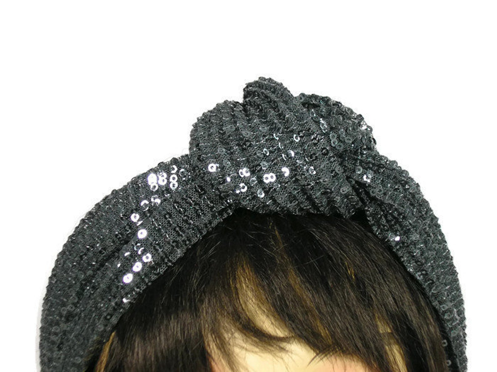 Sequin Knot Headband Knot Headwrap Red Sequin Choker Turban | Etsy