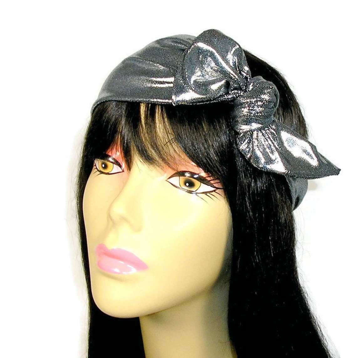 Silver Hair Scarf Silver Headwrap Flapper Hairwrap Silver | Etsy