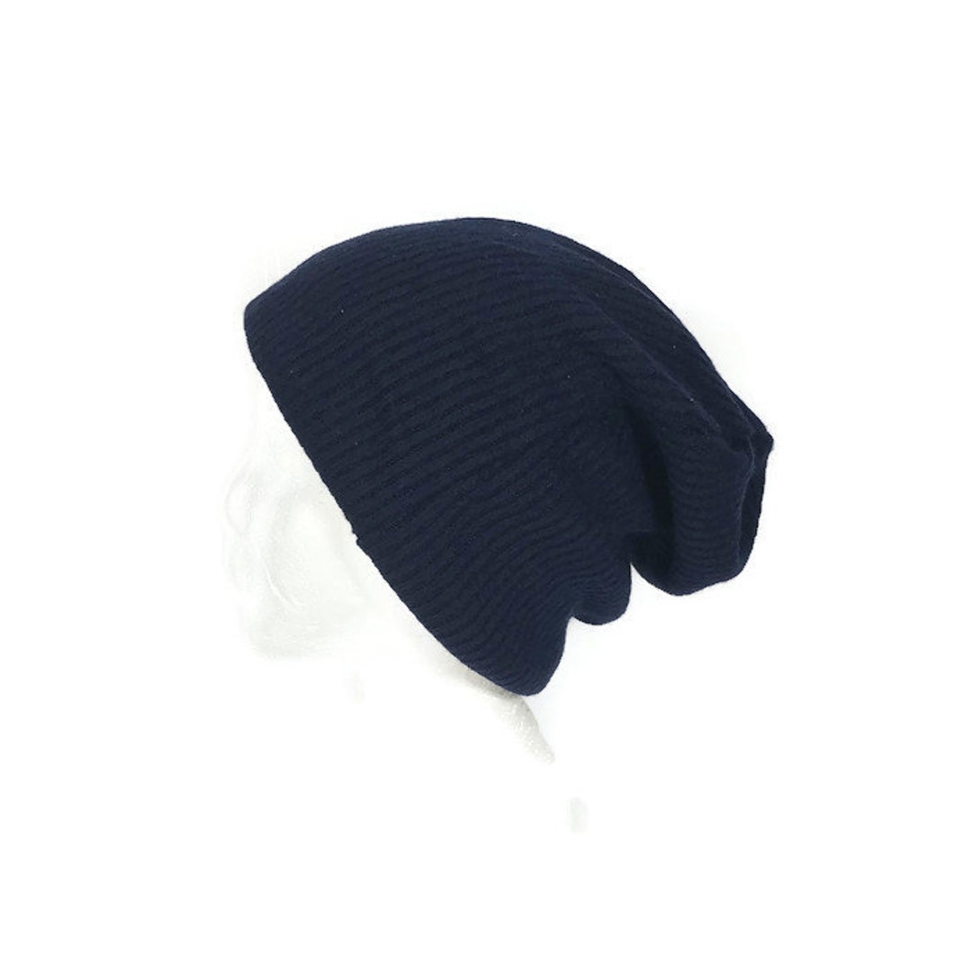 Navy Blue Rib Knit Skullcap Ribbed Skull Cap CUSTOM Size/lining Unisex ...