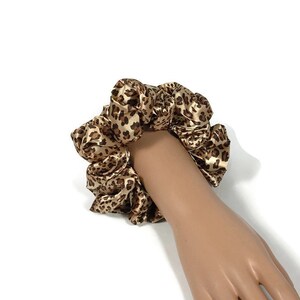 Leopard Print Scrunchie Extra Full Scrunchie Animal Print Satin ...