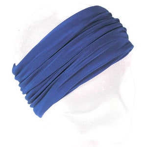 Cobalt Blue Lycra Head Wrap Royal Blue Head Wrap Turban Head | Etsy