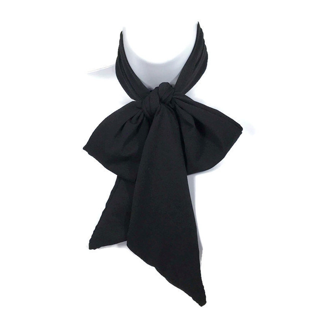 Black Big Bow Scarves Big Bow Scarf Black Spandex Scarves Black Sashes ...