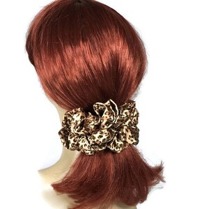 Leopard Print Scrunchie Extra Full Scrunchie Animal Print Satin ...