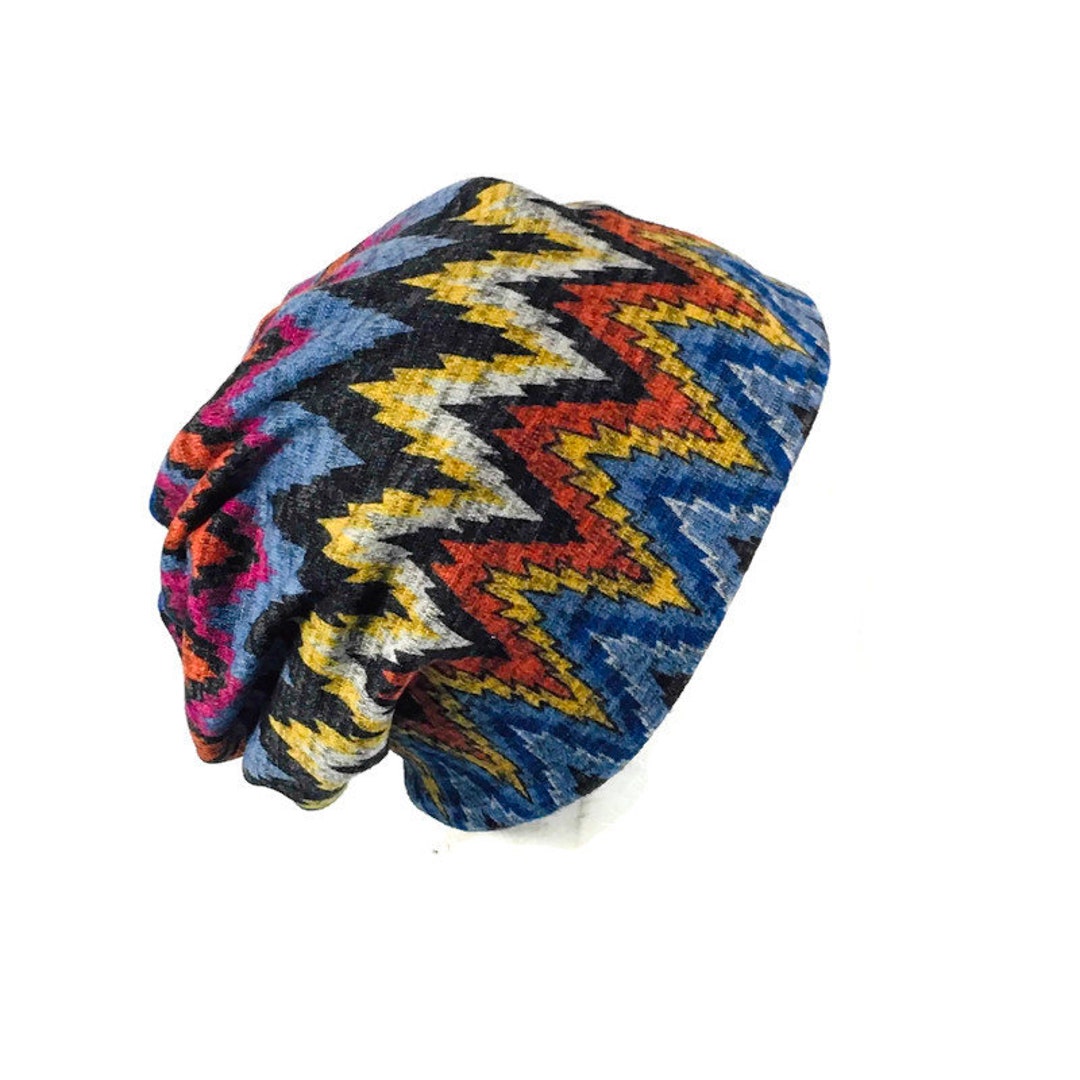 Aztec Knit Hat Tribal Knit Beanie Southwestern Knit Slouchy Beanie ...