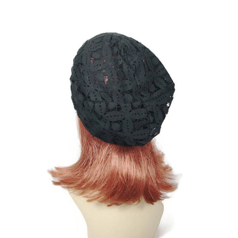 Lightweight Lace Hat Black Lace Slouchy Hat Black Lace Turban | Etsy