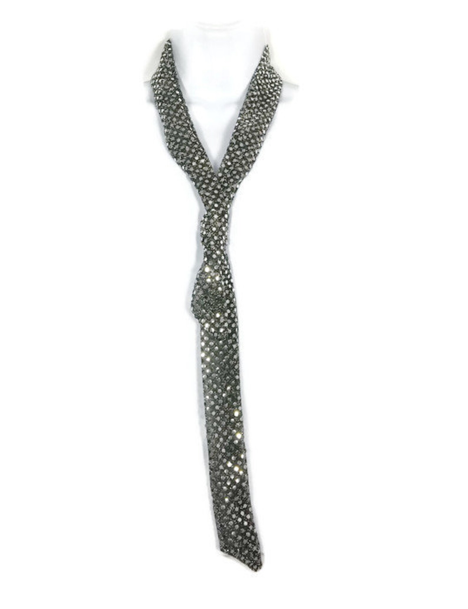 Silver Neck Scarves Silver Neck Scarf Silver Dot Skinny Scarf Silver ...