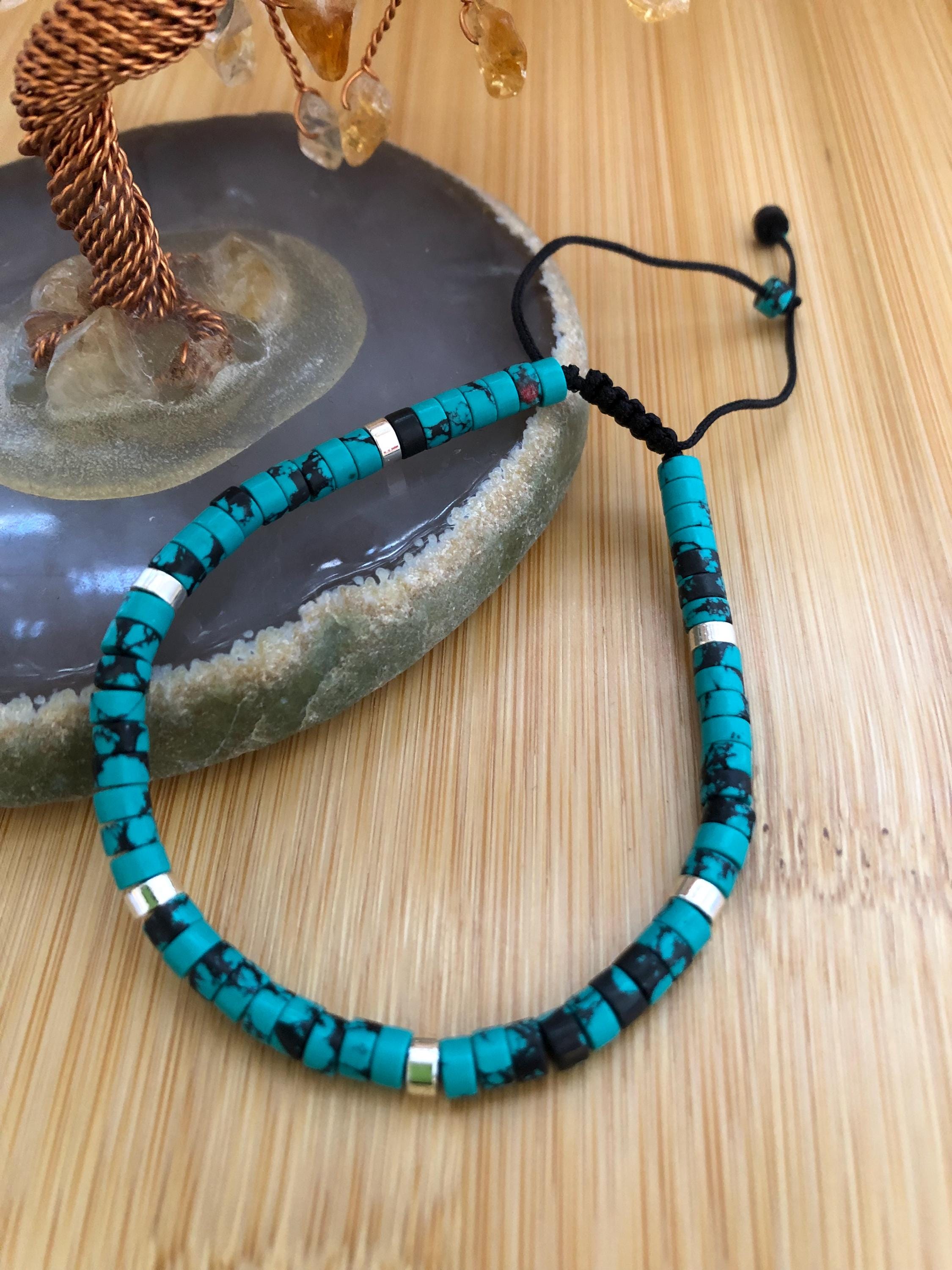 Black Line/vein Turquoise Spiritual Beads Stone of Forgiveness ...
