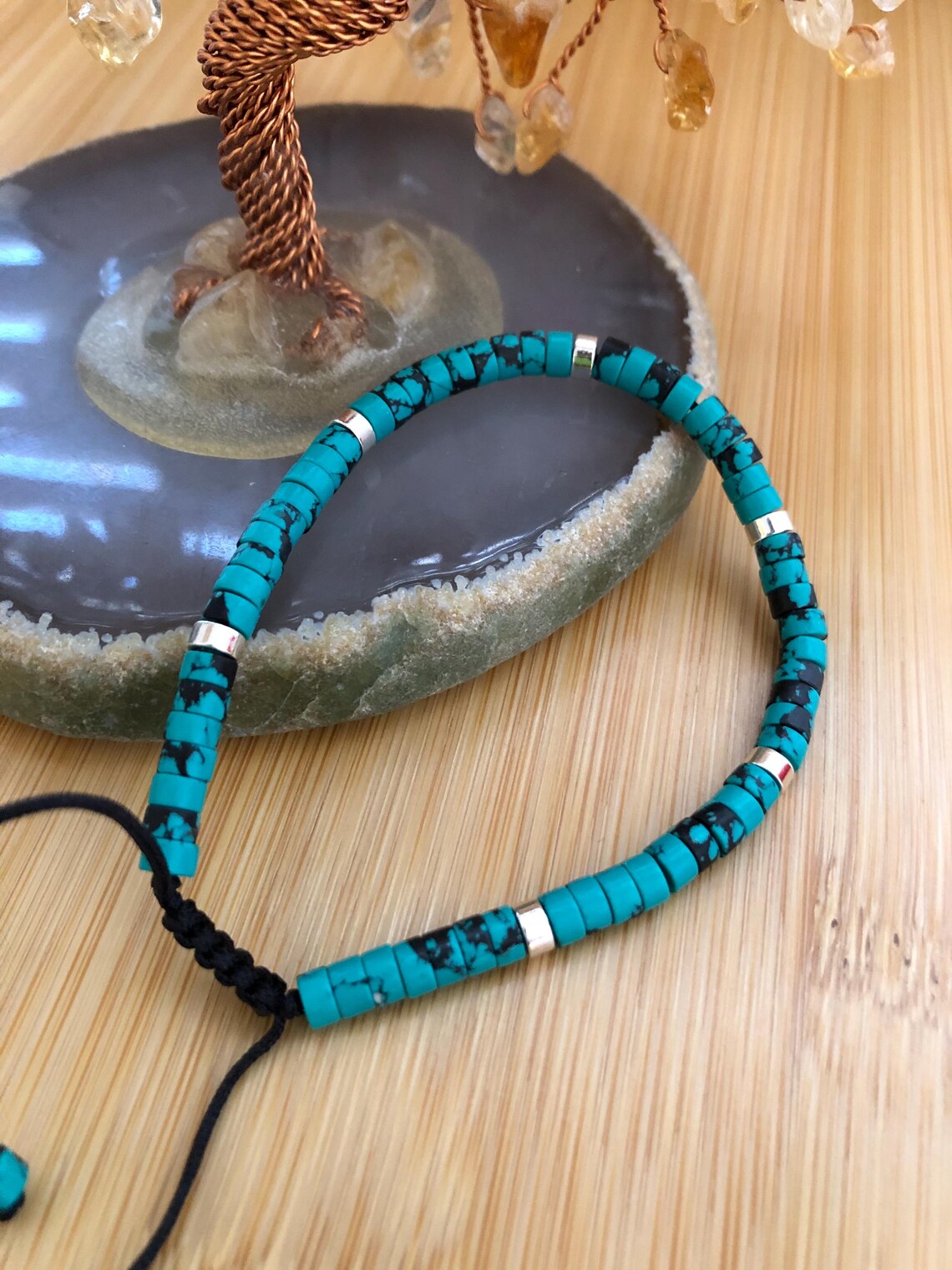 Black Line/vein Turquoise Spiritual Beads Stone of Forgiveness ...