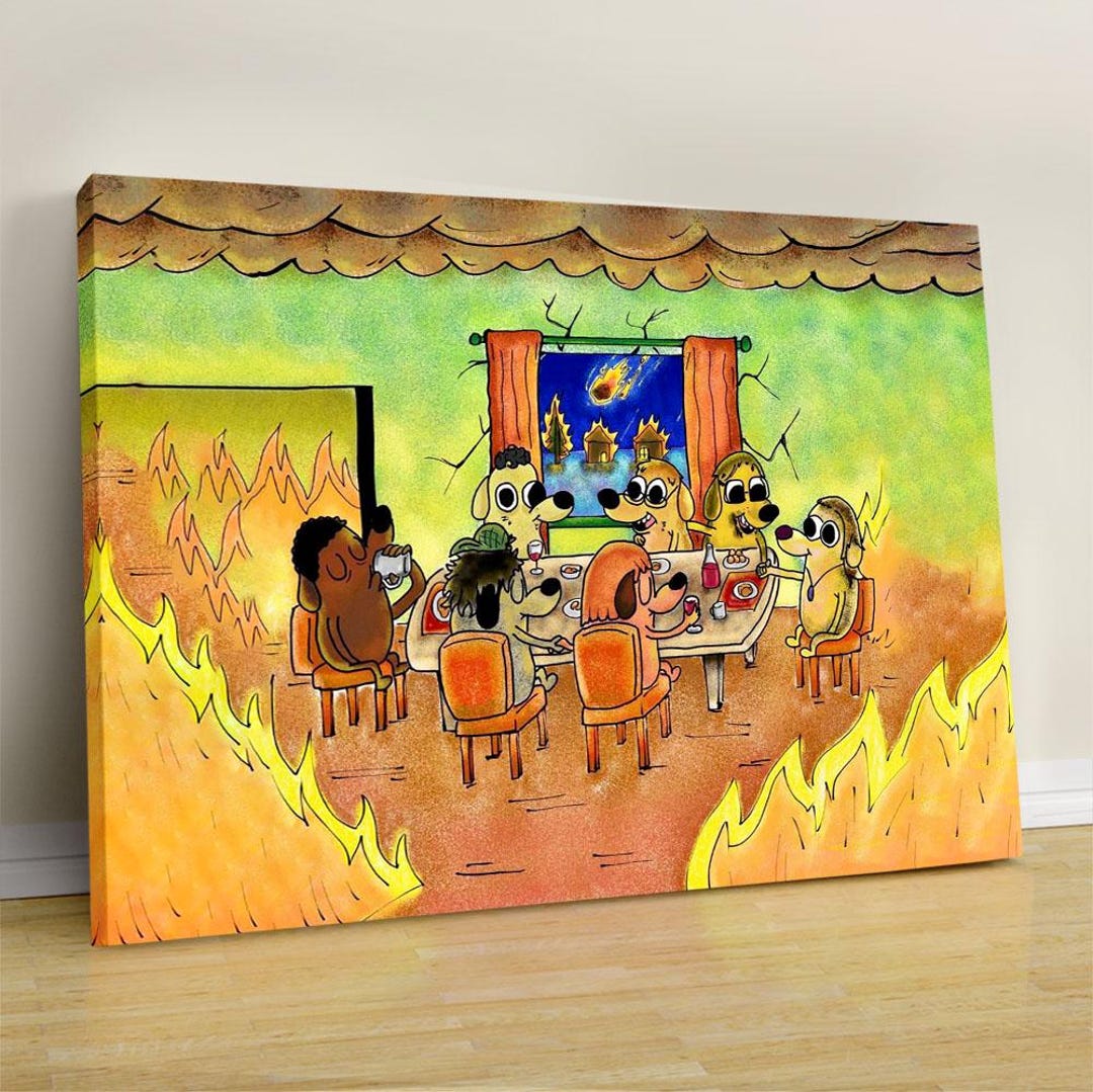 This is Fine Dogs Poster, Funny Dog Wall Art, Meme Art, Nursery Room ...