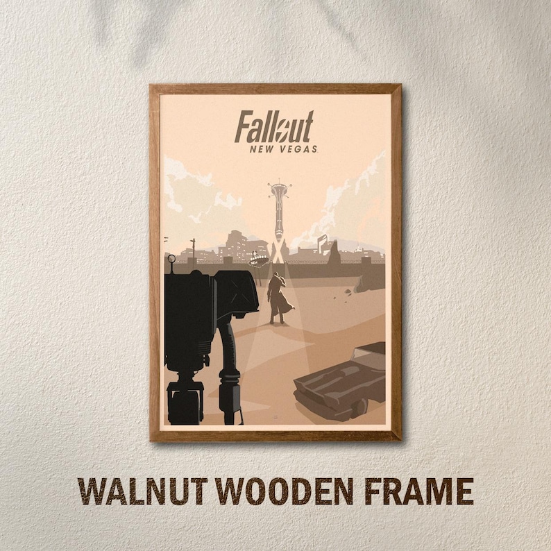 Fallout New Vegas Art Print, Retro Travel Poster, Gamer Room Decor - Etsy