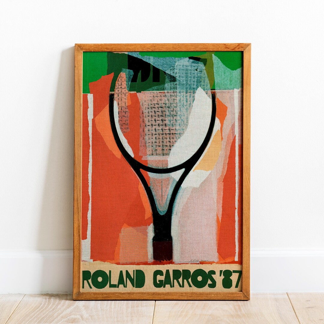 Roland Garros 1987 Tennis Print: Vintage French Open Poster - Etsy