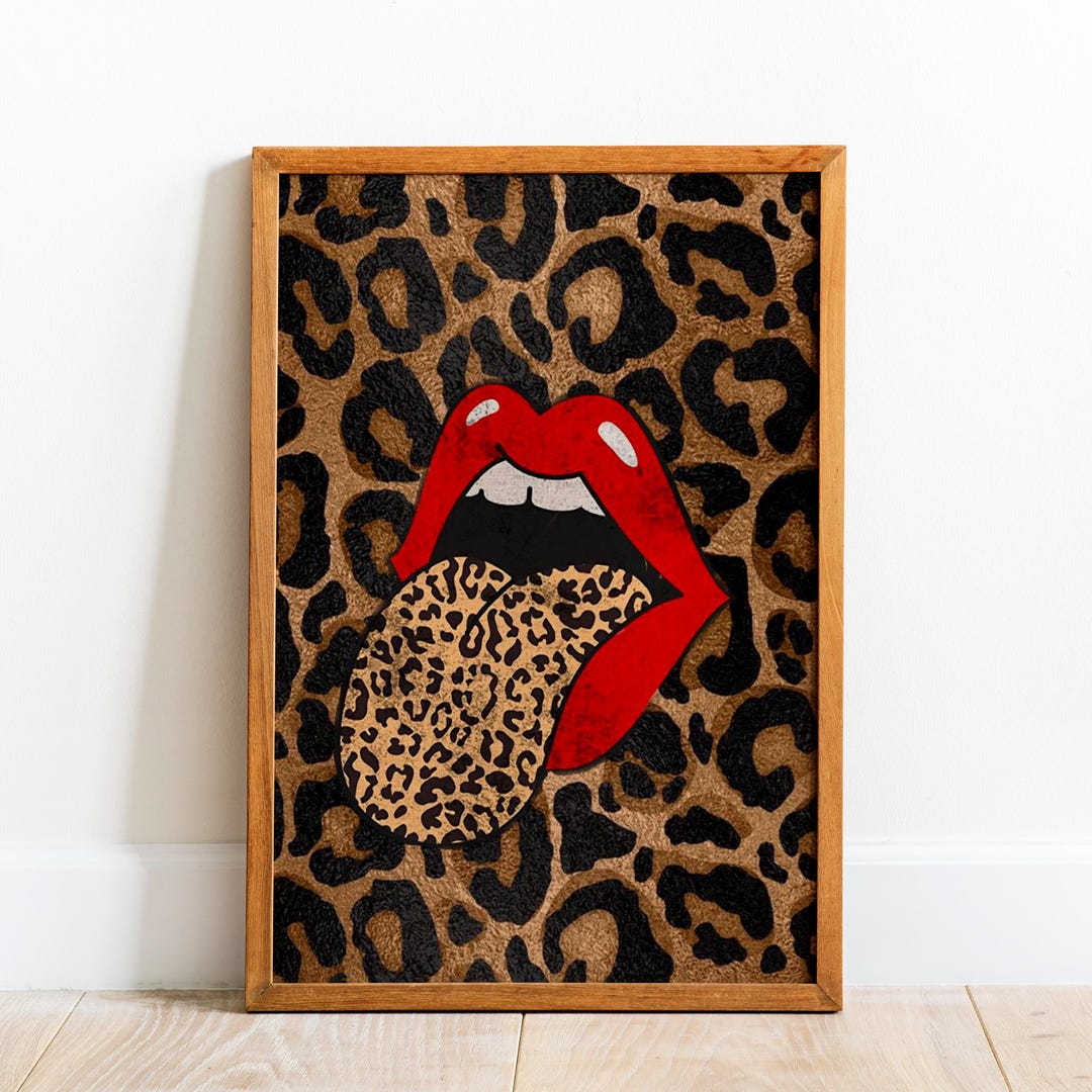 Retro Neutral Leopard Poster – Trendy Leopard Posters, Trendy Leopard ...