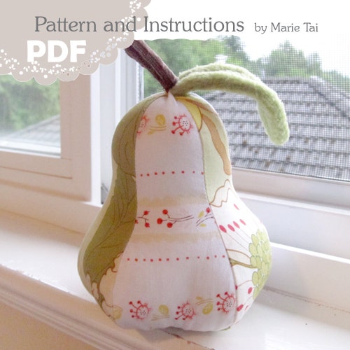 PDF Sewing Pattern for Plush Pear Pincushion Ornament and - Etsy Canada