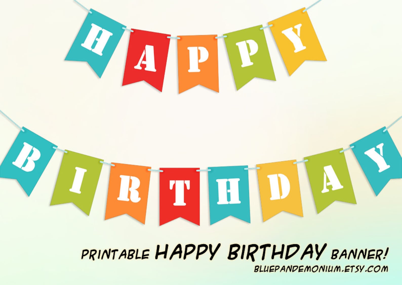 PDF Happy Birthday Sign - Printable - Etsy