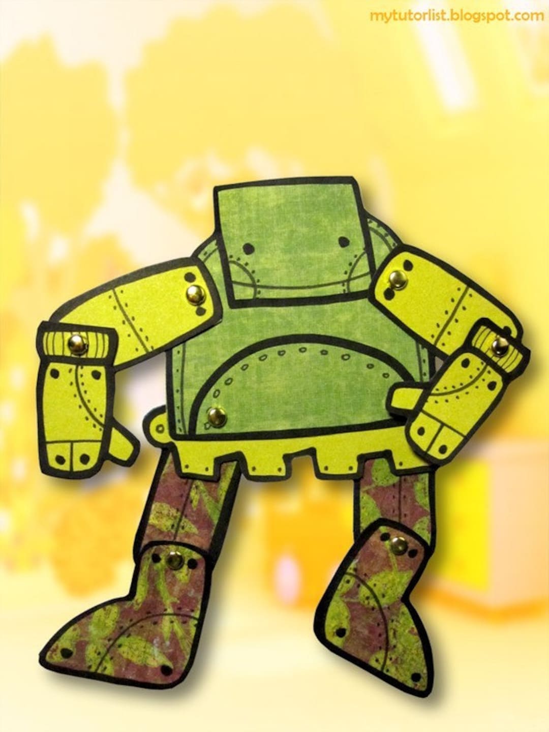 PDF Kid Bot Jointed Paper Robot Doll - Etsy