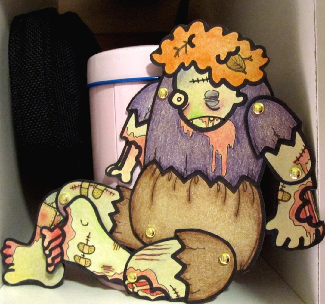 PDF Zombie Thelma - Jointed Paper Zombie Doll - Etsy