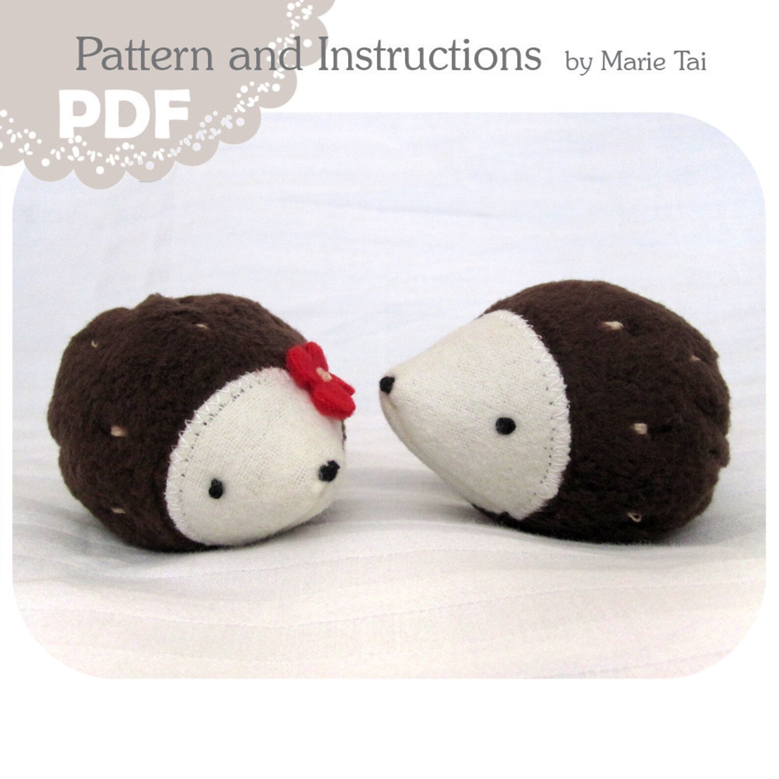 PDF Hedgehog Doll Tutorial With Templates - Etsy