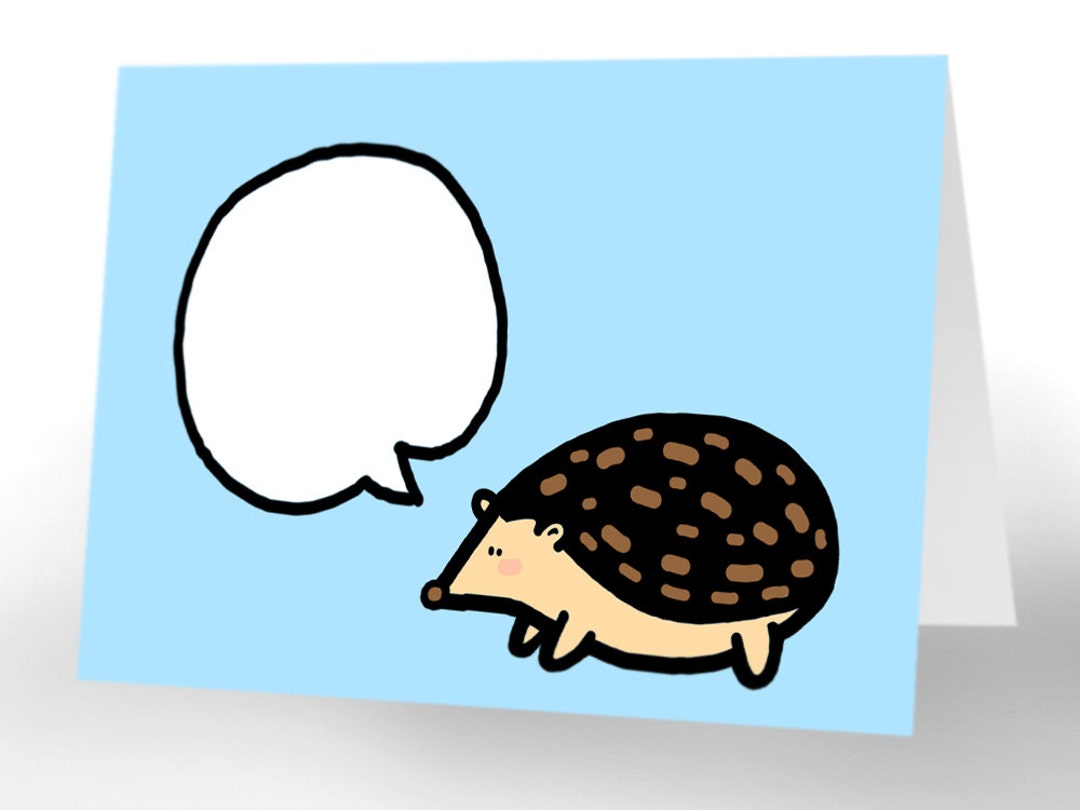 PDF 4x6 Hedgehog Card Set - 5 Designs - Etsy