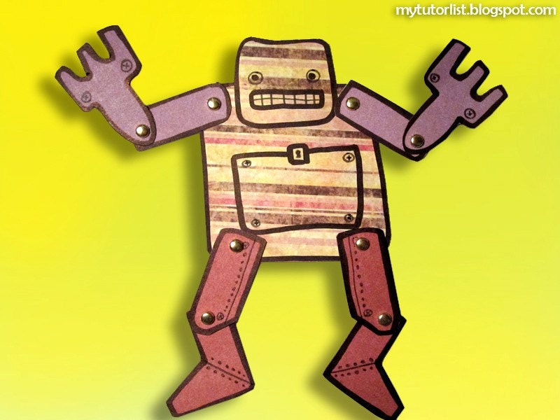 PDF Stress Bot Jointed Paper Robot Doll - Etsy