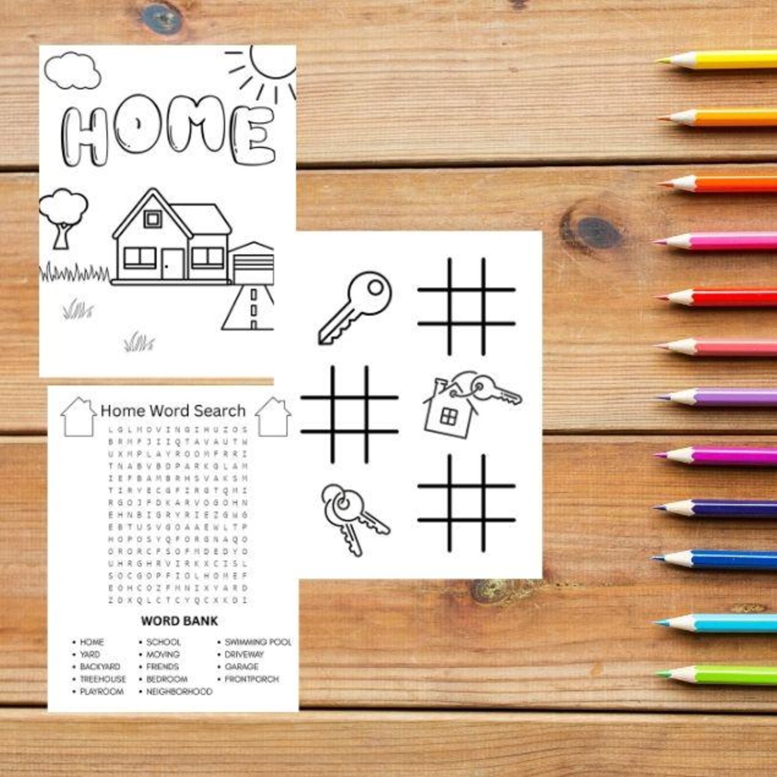 20 Real Estate Coloring Printable Sheets - Etsy