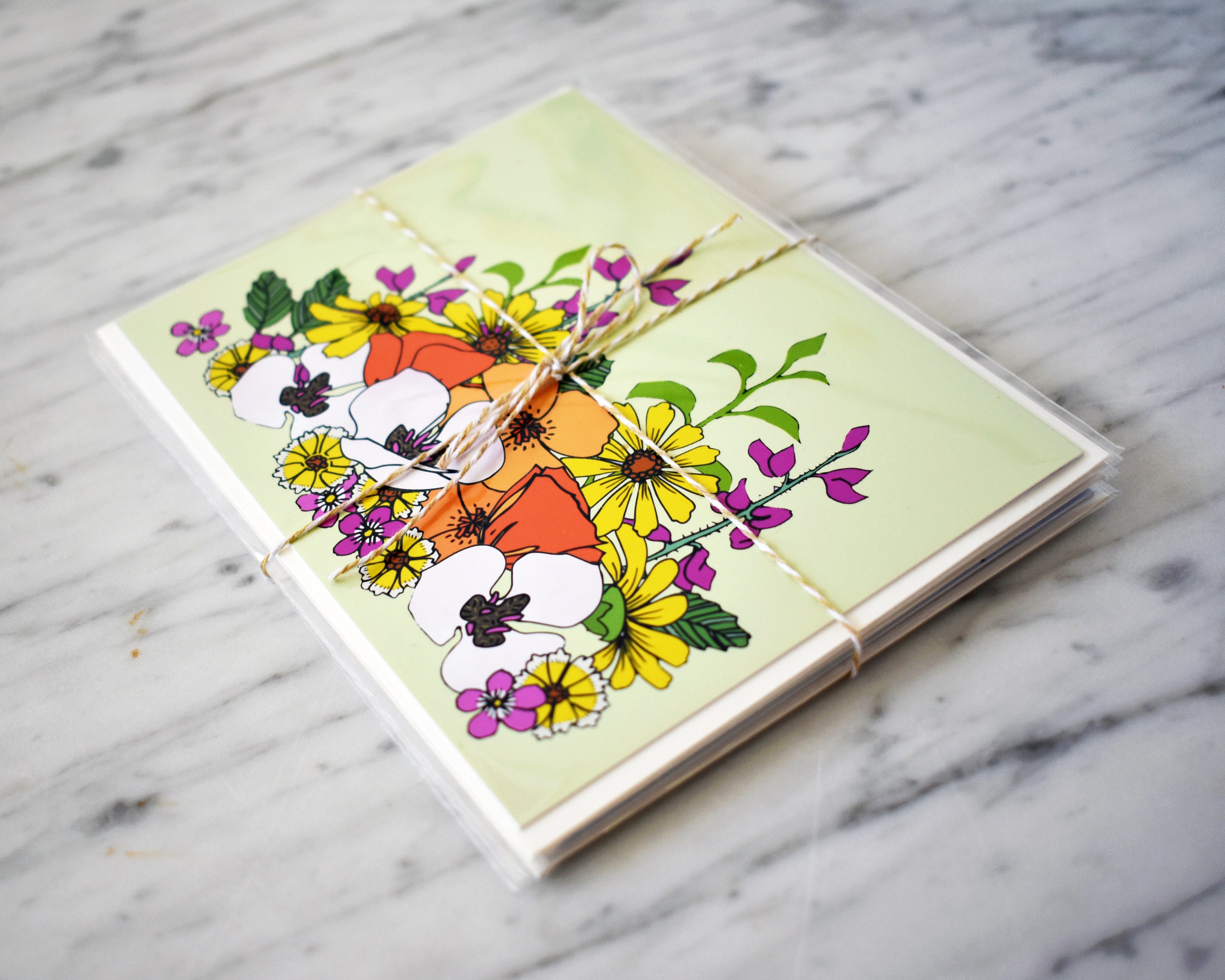 California Native Plants Greeting Cards Floral Pattern Thank - Etsy