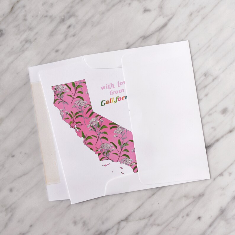 Set of 8 Cards, With Love From California, California Native Plants ...