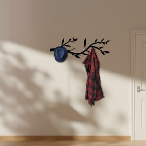 Tree Branch Coat Rack, Metal Hanger, Entryway Organizer, Branch Wall ...