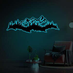 LED Mountain Wall Decor, Landscape Wall Art, Nature Lovers Gift ...