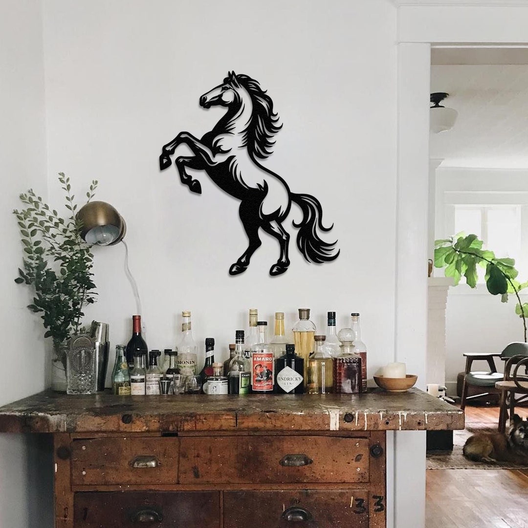 Horse Metal Sign, Cowboy Metal Wall Decor, Western Art, Horse Lover ...