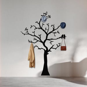 Oversize Metal Tree Coat Rack Wall Mount, Entryway Organizer, Bag ...