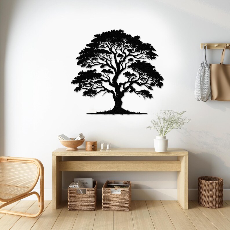 Tree Metal Art, Tree of Life Decor, Bonsai Tree Sign, Family Tree ...