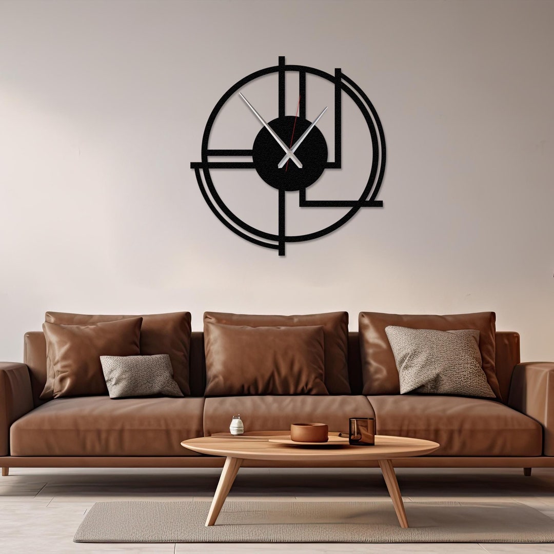 Minimalist Wall Clock Modern, Kitchen Clock, Unique Metal Wall Clock ...