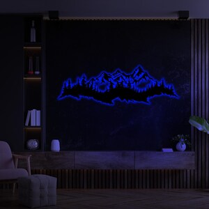 LED Mountain Wall Decor, Landscape Wall Art, Nature Lovers Gift ...