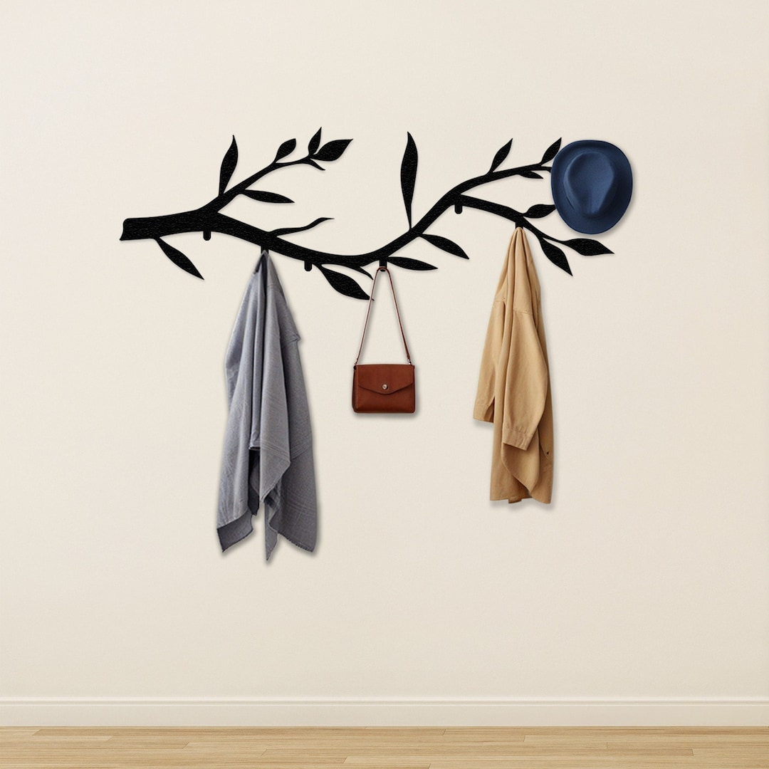 Tree Branch Coat Rack, Metal Hanger, Entryway Organizer, Branch Wall ...