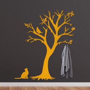 Coat Tree Rack Metal Wall Mount, Decorative Hooks, Hall Tree Decor, Hat ...