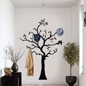 Oversize Metal Tree Coat Rack Wall Mount, Entryway Organizer, Bag ...