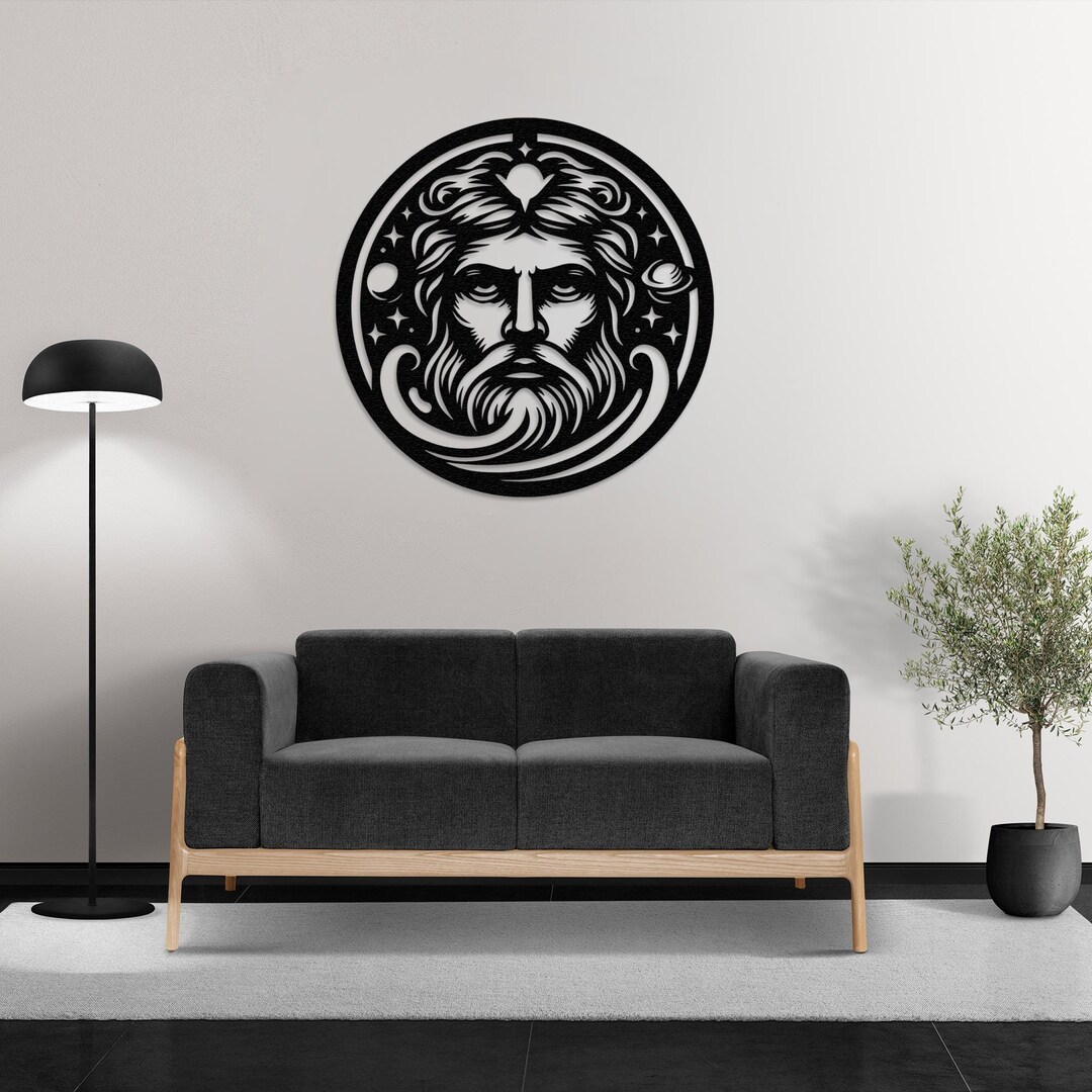 Poseidon Metal Wall Art, Ancient Greek Gods, Mythology Art, Aesthetic ...