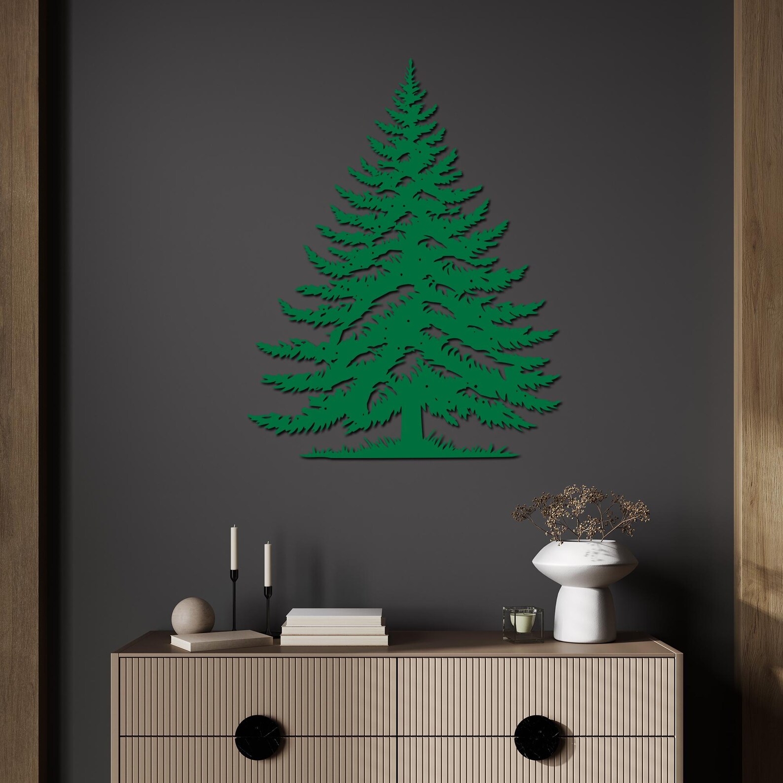 Christmas Tree Wall Art, Pine Tree Wall Art, Winter Wall Art, Nature ...