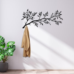 Tree Branch Wall Hanger, Coat Rack Metal, Clothes Hanger, Hat Hook ...