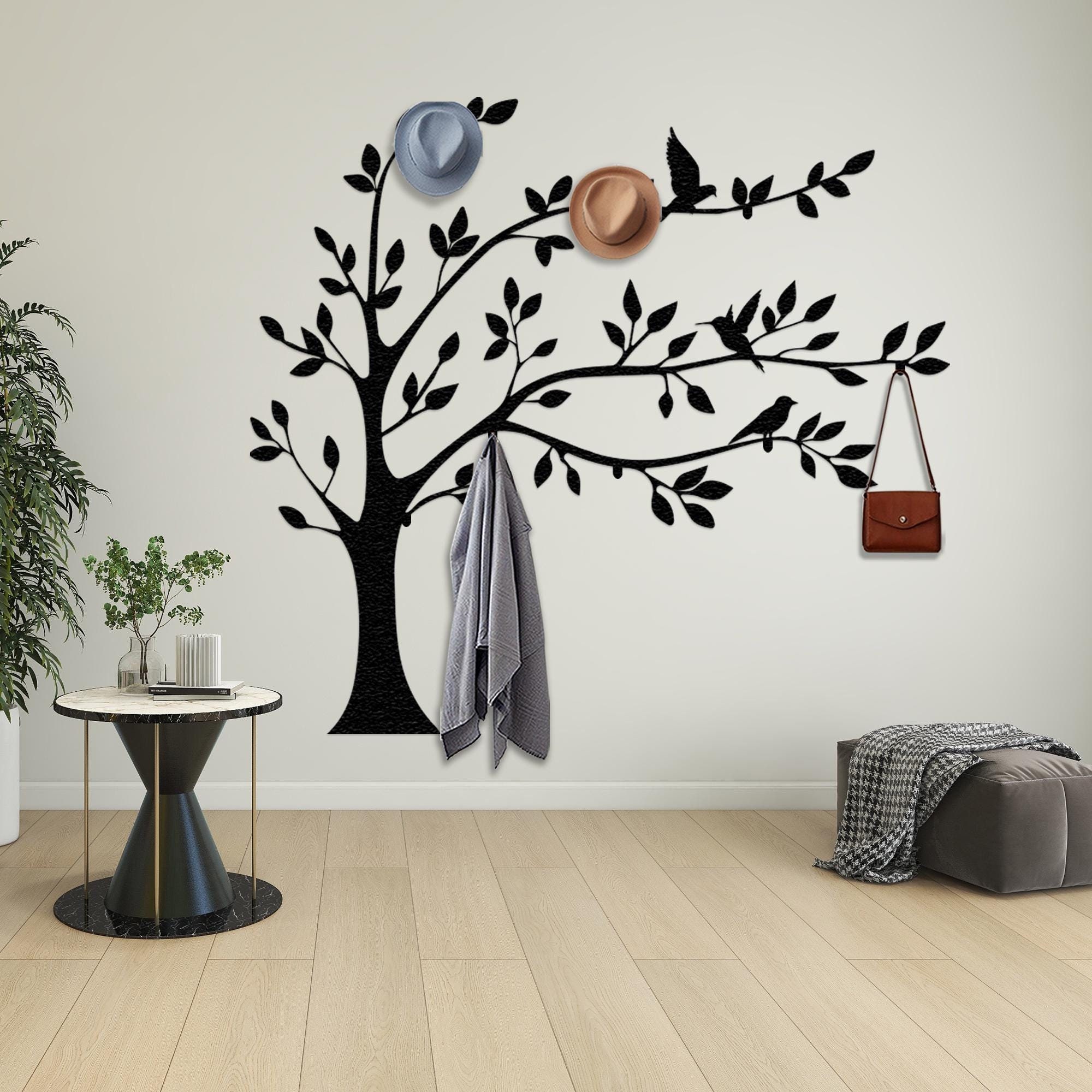 Extra Large Tree Branch Wall Hook, 98" Coat Hanger, Entryway Organizer ...