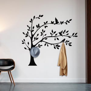 Extra Large Tree Branch Wall Hook, 98" Coat Hanger, Entryway Organizer ...